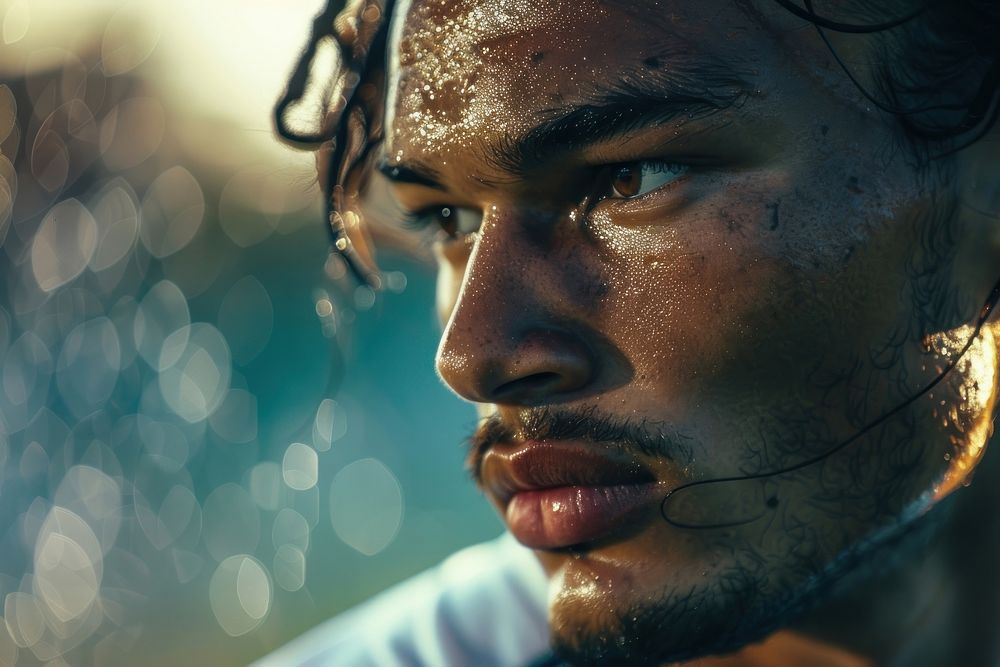 Latinx soccer player sweating person | Free Photo - rawpixel