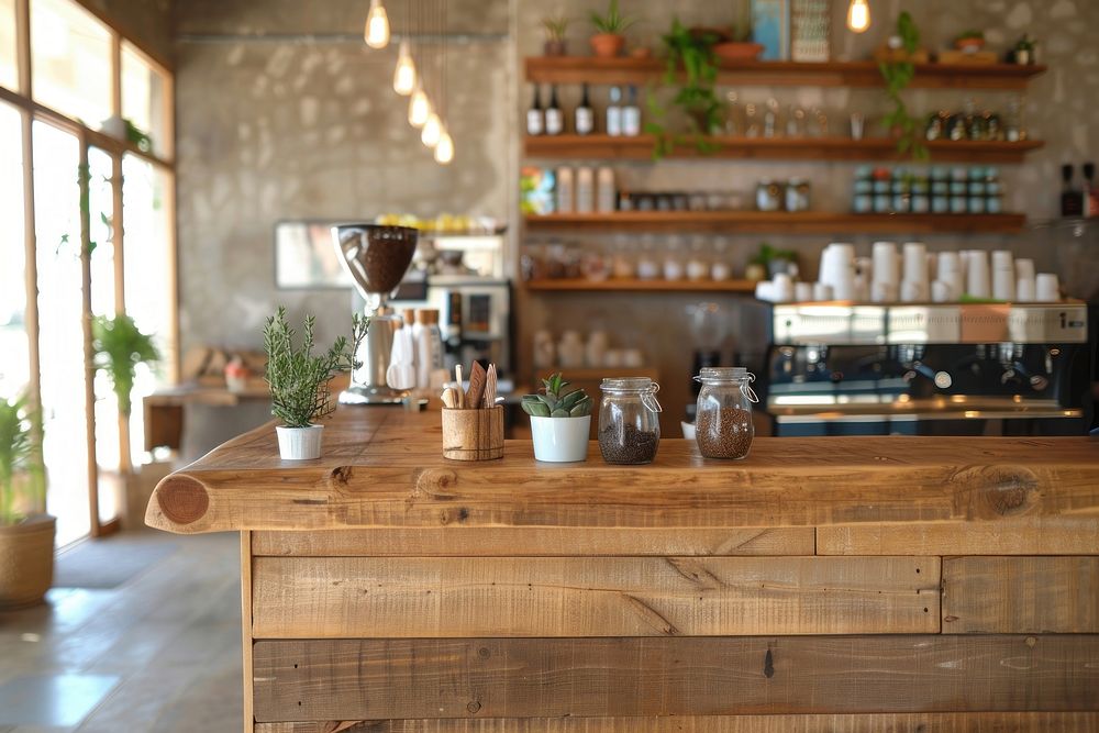 Cafe bar restaurant indoors wood | Premium Photo - rawpixel