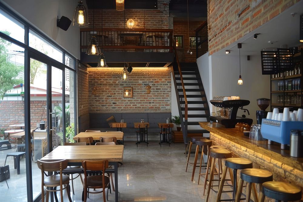 Modern cafe design interior architecture | Premium Photo - rawpixel