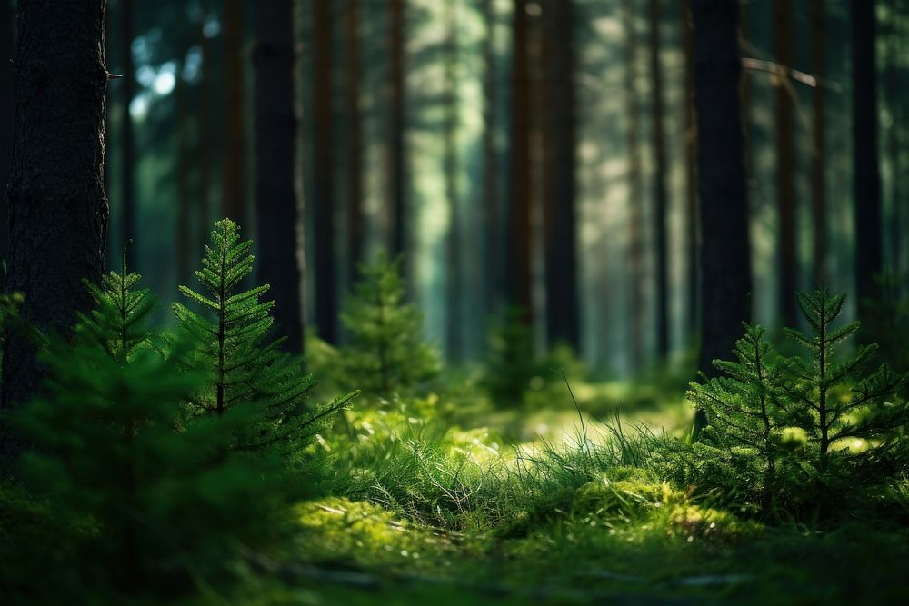 Deep pine forest background vegetation | Free Photo - rawpixel
