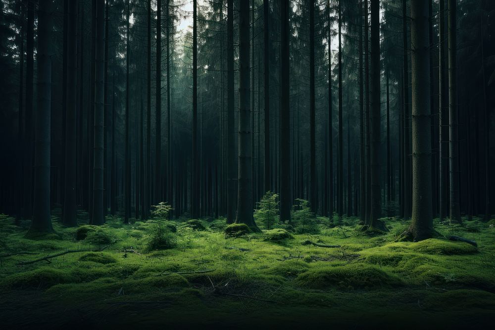 Deep pine forest background vegetation | Free Photo - rawpixel