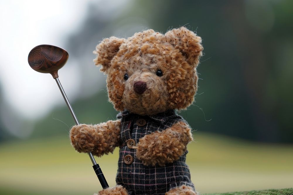Golf swing teddy bear weaponry | Free Photo - rawpixel