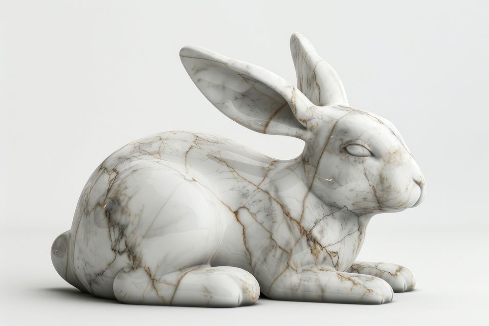Marble rabbit sculpture animal mammal | Free Photo Illustration - rawpixel