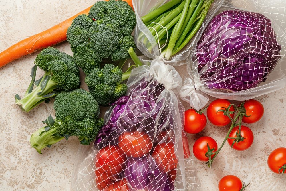 Vegetables net bags broccoli produce | Free Photo - rawpixel