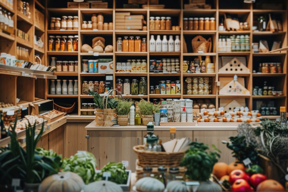 Shelf plant grocery store pantry. | Free Photo - rawpixel