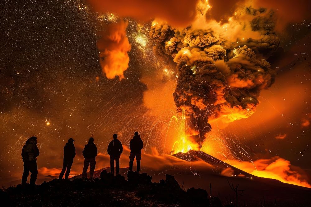 Valcano eruption mountain outdoors volcano. | Free Photo - rawpixel