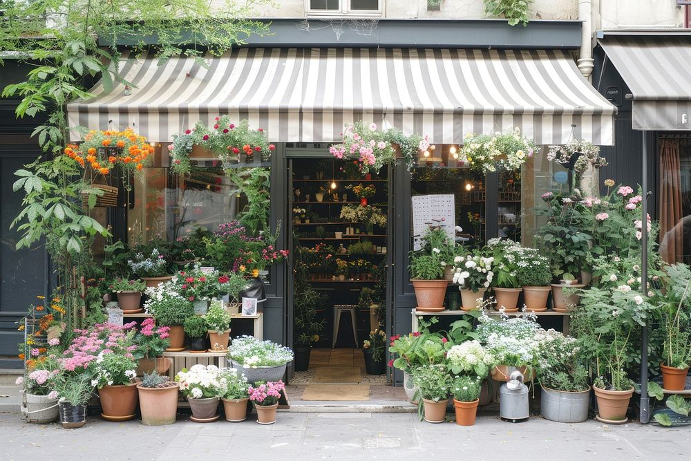 front view modern flower shop | Free Photo - rawpixel