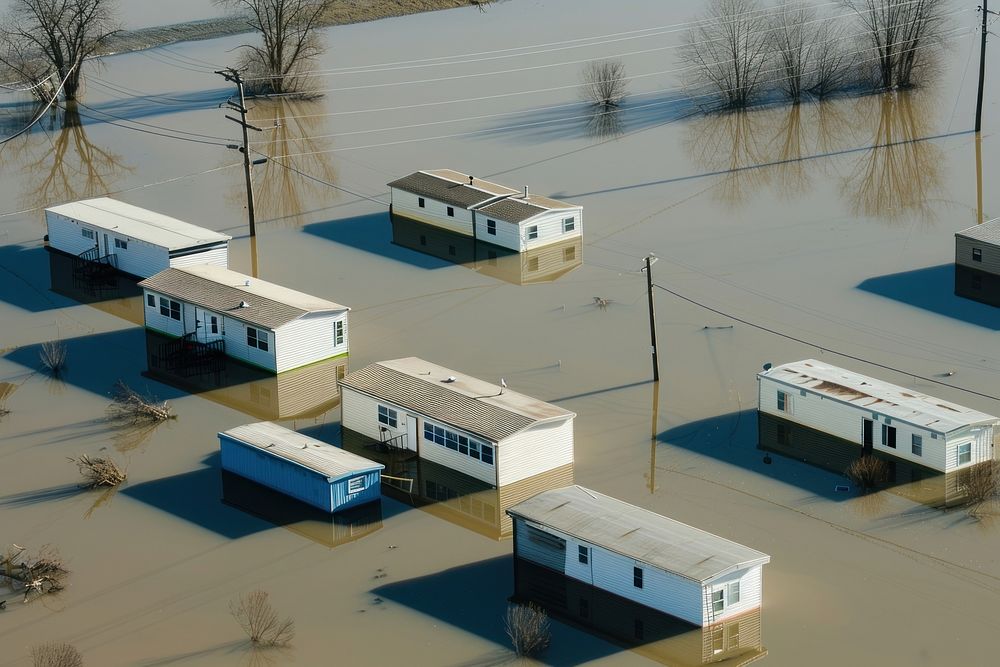 An aerial view flood building | Free Photo - rawpixel