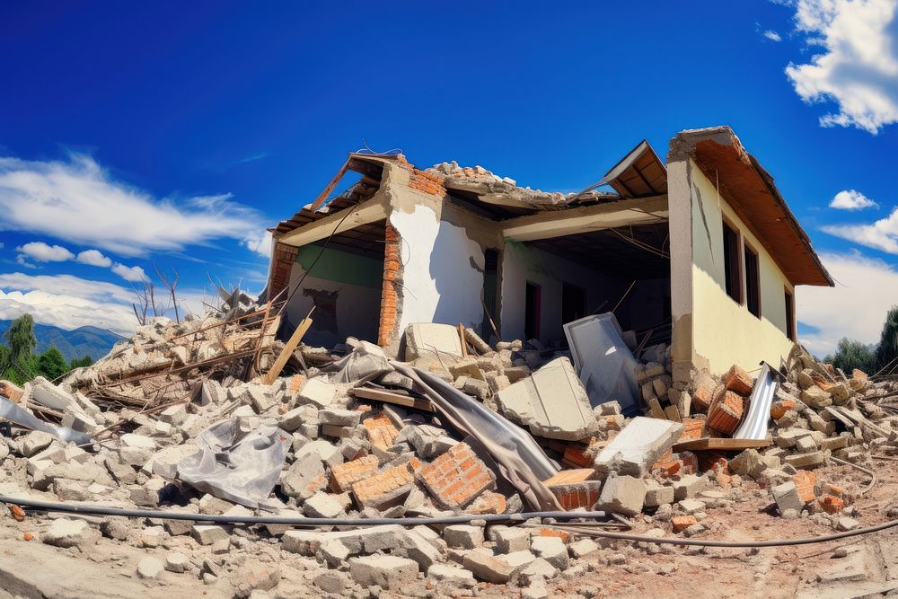 Destroyed house rural area an | Free Photo - rawpixel