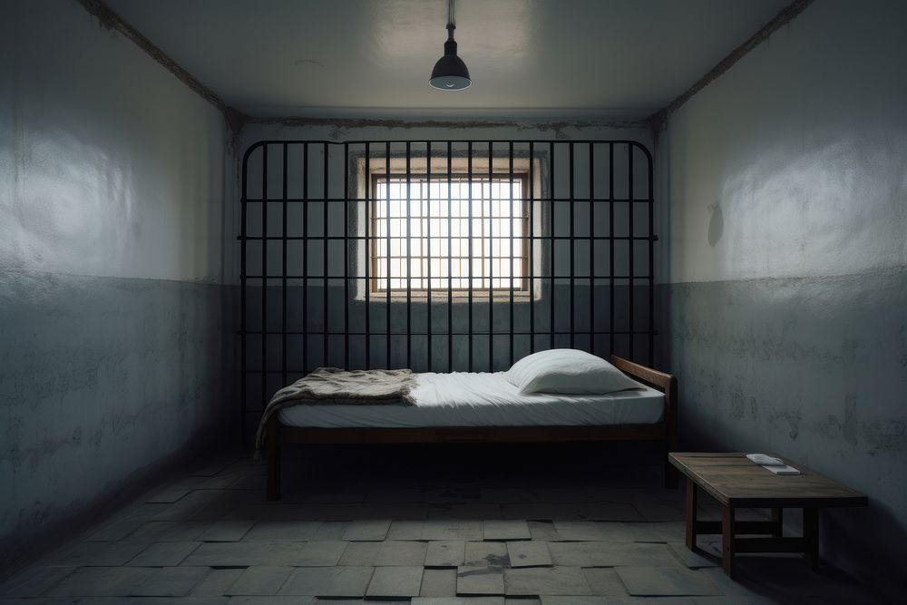 Prison bed furniture table. | Free Photo - rawpixel