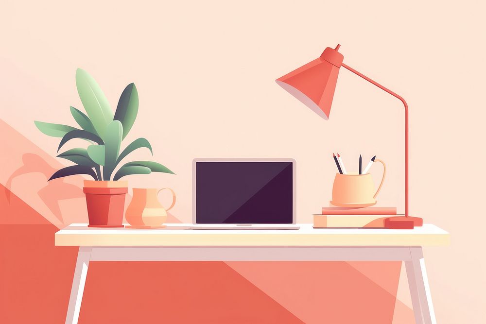 Work home electronics furniture computer. | Free Photo Illustration ...