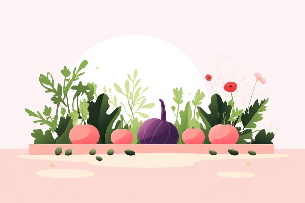 Vegetable garden graphics pattern blossom. | Free Photo Illustration ...