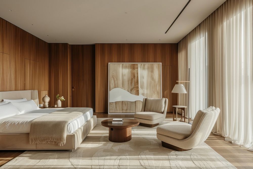 modern bedroom chair interior design | Free Photo - rawpixel