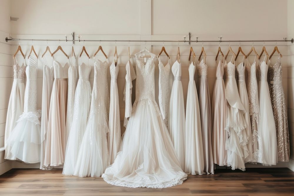 White wedding dress gown room | Free Photo - rawpixel