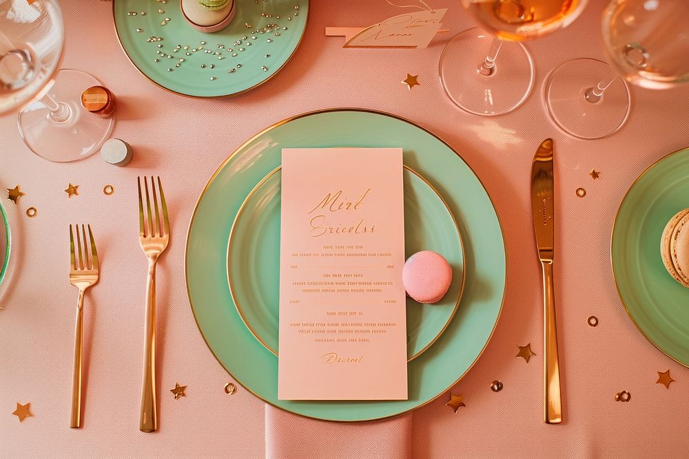 Elegant restaurant menu cutlery plate | Free Photo - rawpixel