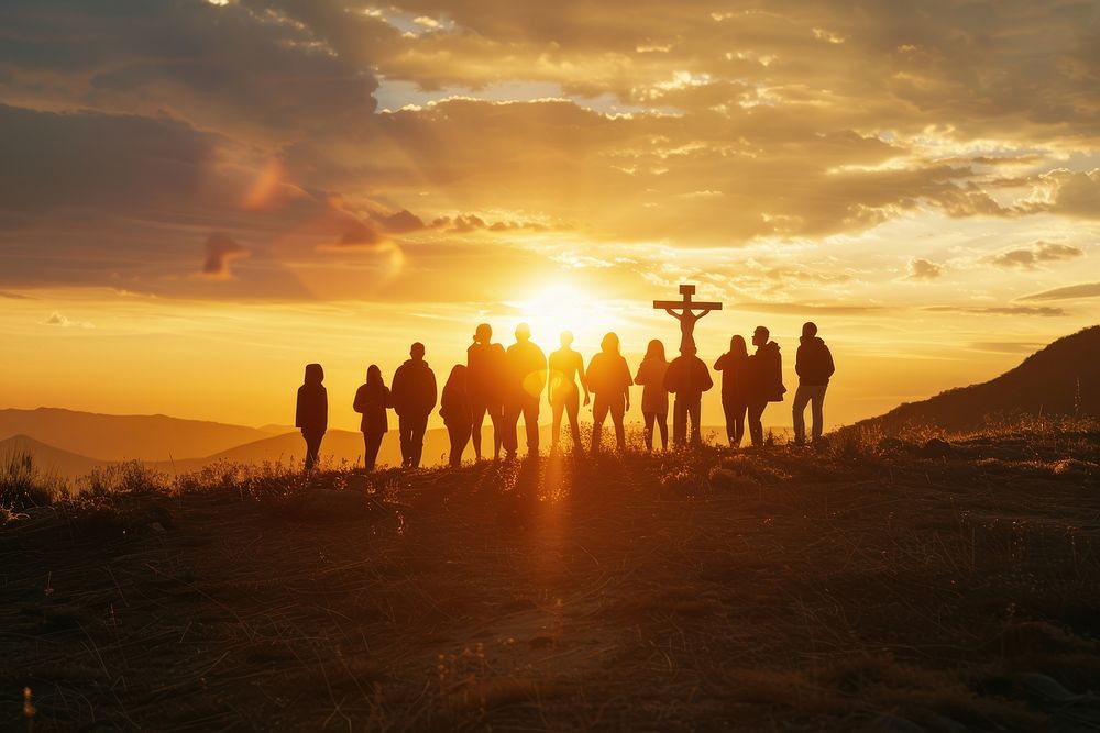 Group People Holding Cross and | Free Photo - rawpixel