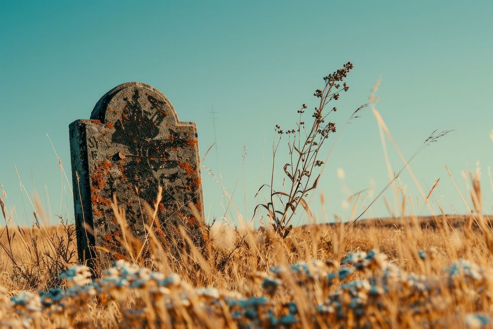 Aesthetic grave landscape wallpaper gravestone | Free Photo - rawpixel
