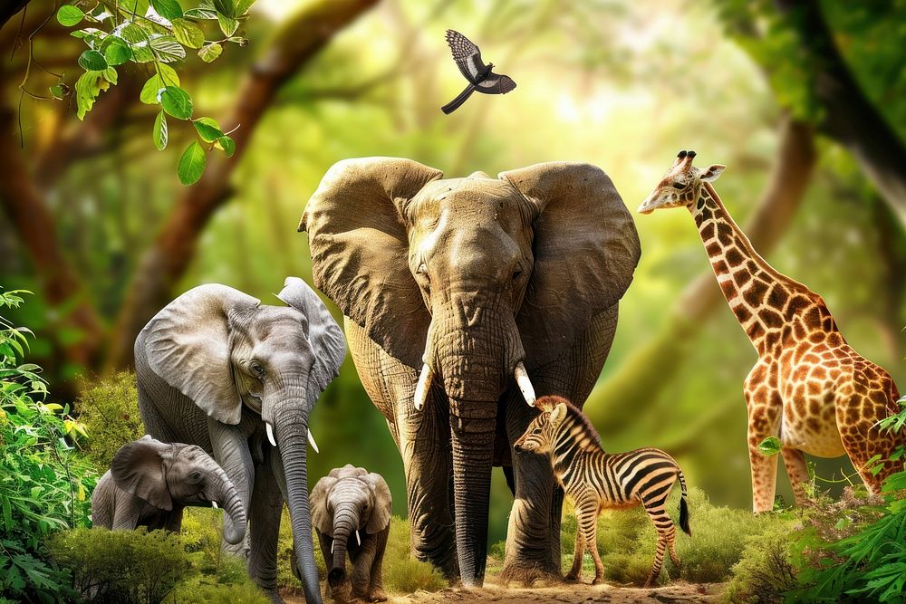 Group wild animals wildlife nature | Premium Photo - rawpixel