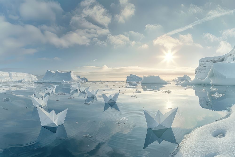 Origami transportation landscape panoramic. | Free Photo - rawpixel