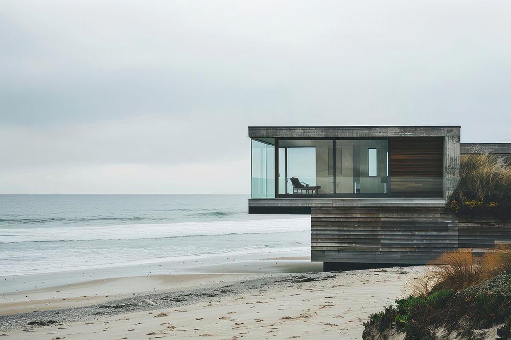 Modern house beach architecture waterfront. | Free Photo - rawpixel