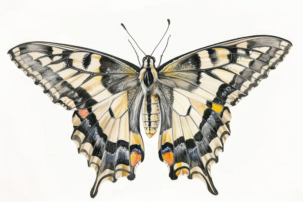 Butterfly invertebrate illustrated drawing. | Free Photo Illustration ...