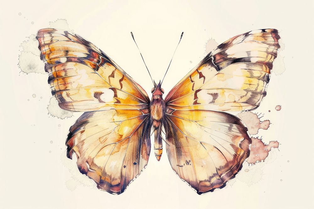 Butterfly invertebrate illustrated drawing. | Free Photo Illustration ...