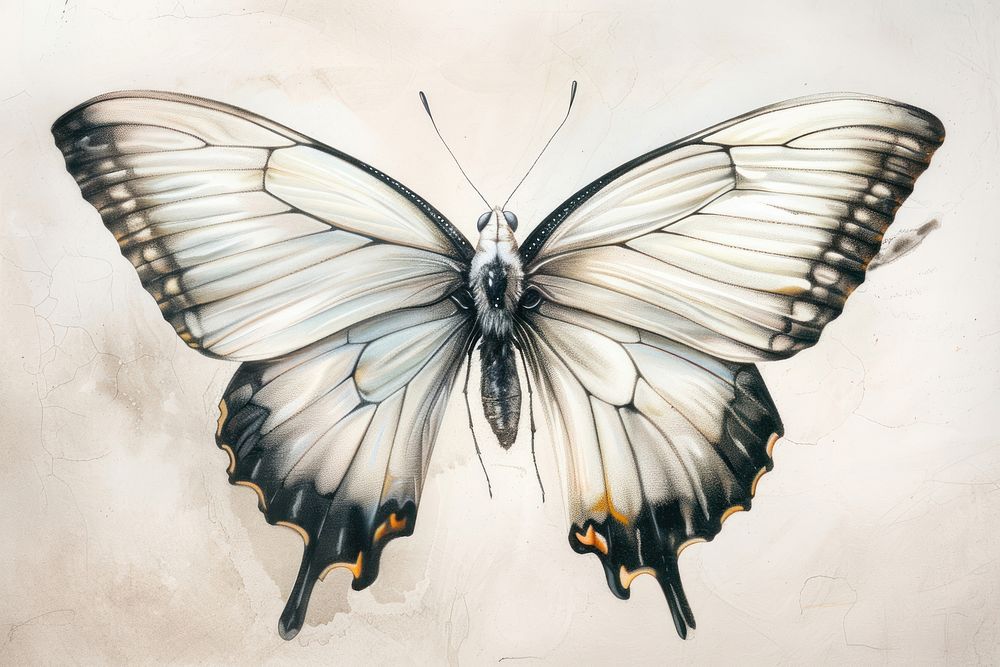 Butterfly invertebrate illustrated drawing. | Free Photo Illustration ...