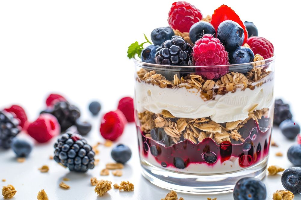 Parfait dessert produce granola. | Free Photo - rawpixel