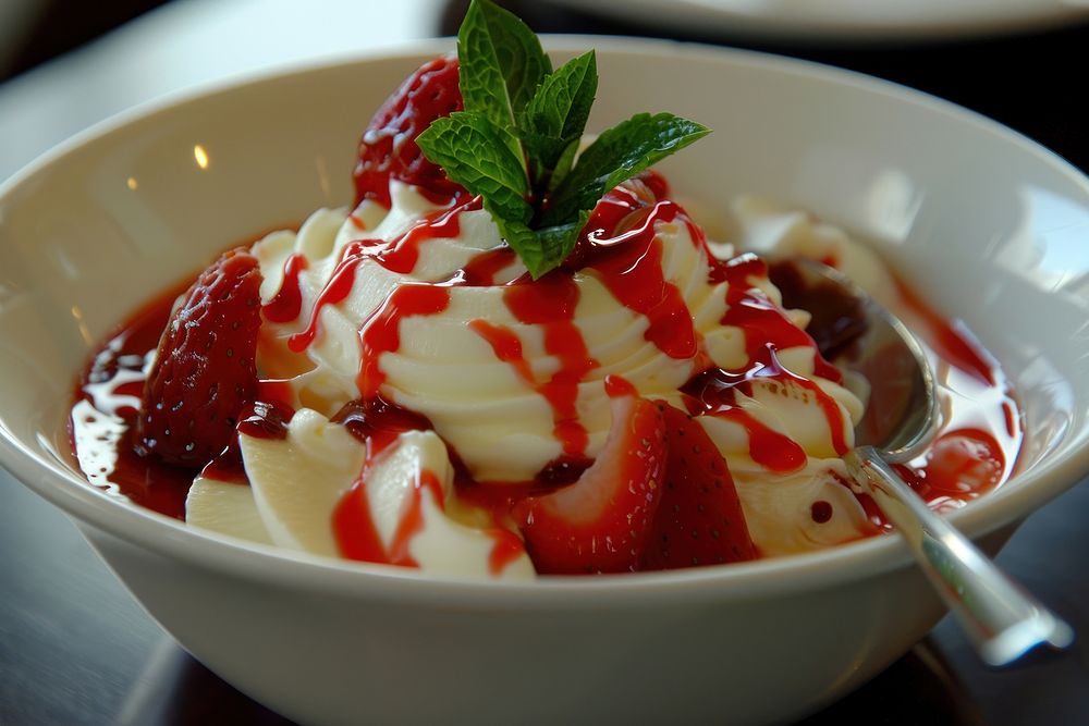 Parfait dessert ketchup sundae. | Free Photo - rawpixel