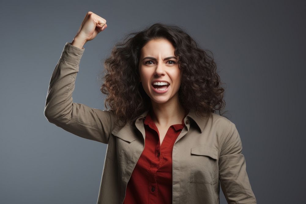Woman face triumphant laughing. | Free Photo - rawpixel