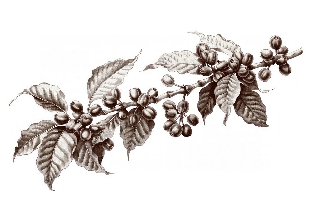 Hand drawn coffee tree branches | Free Photo Illustration - rawpixel
