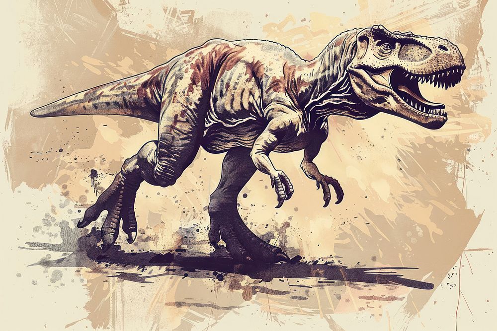 Dinosaur reptile animal t-rex. | Free Photo Illustration - rawpixel