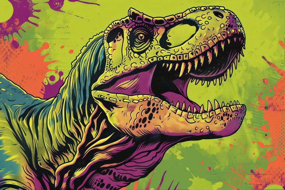 Dinosaur art reptile animal. | Free Photo Illustration - rawpixel