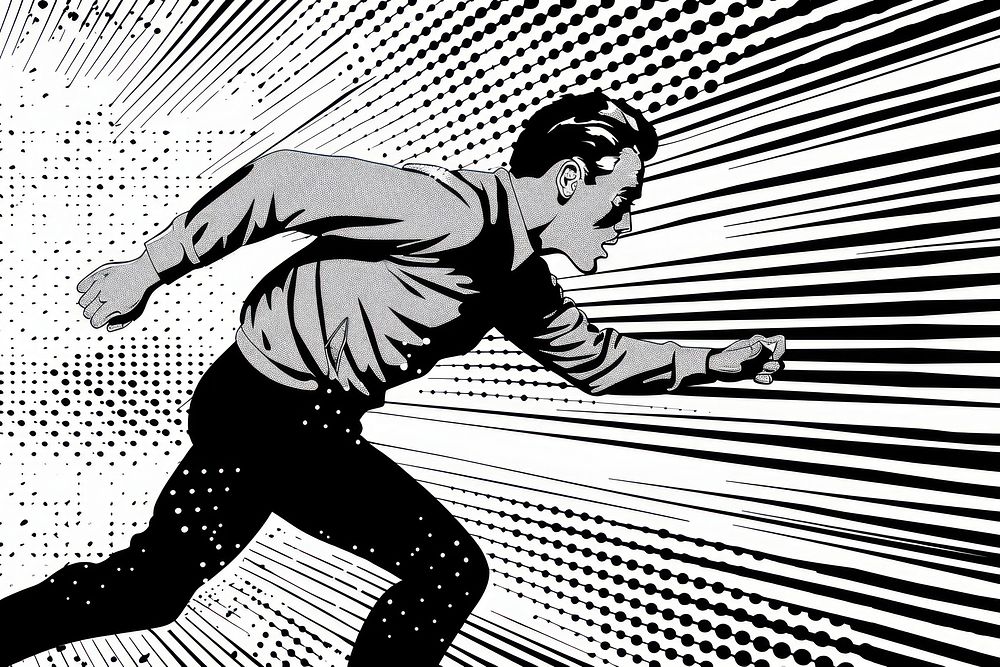 Man running art person human. | Free Photo Illustration - rawpixel