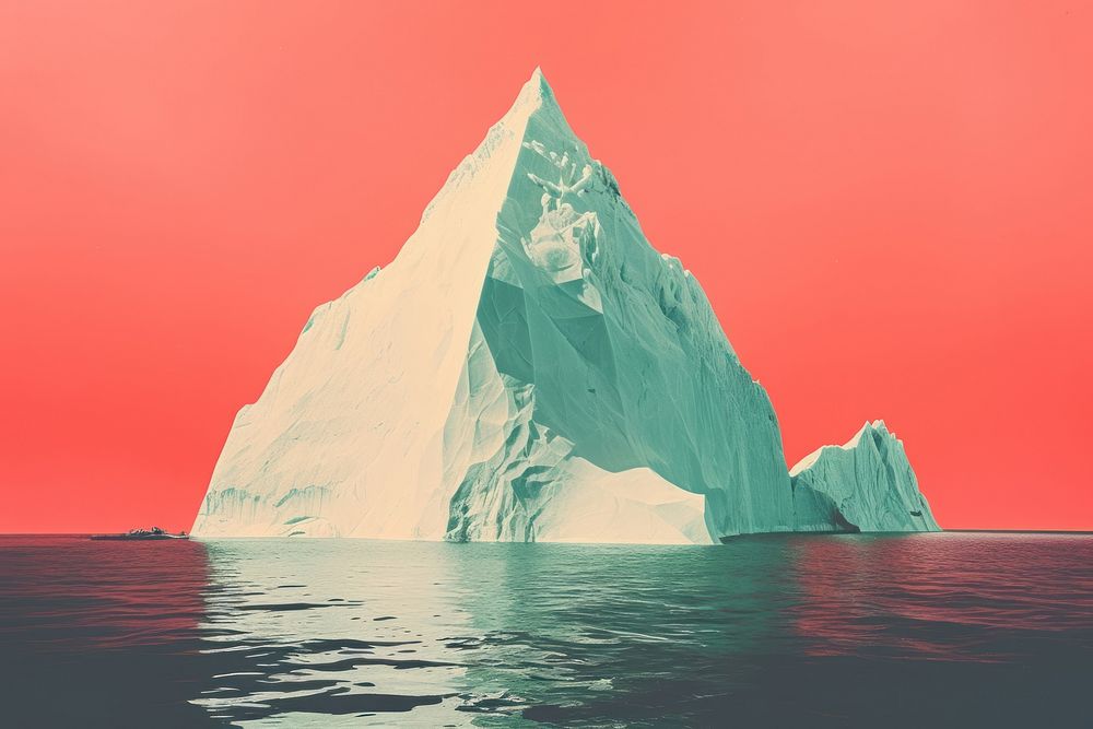 Retro collage iceberg outdoors wedding | Free Photo Illustration - rawpixel