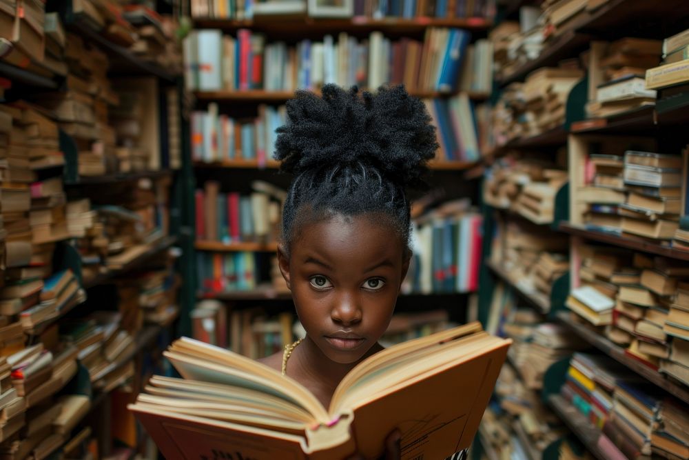 Black girl Students reading library | Free Photo - rawpixel