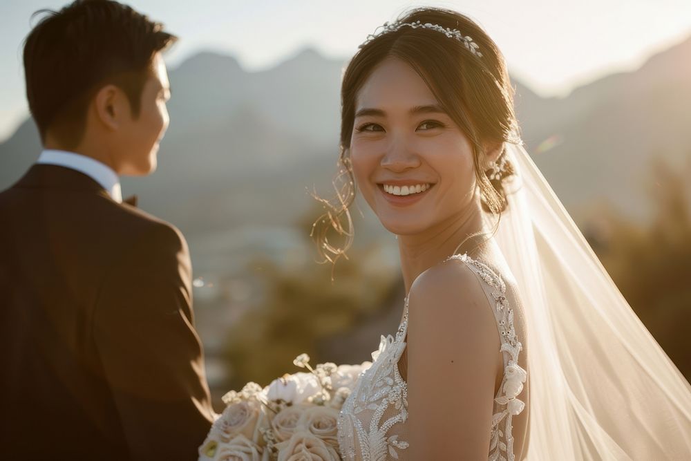 Southeast Asian bride wedding dress | Free Photo - rawpixel