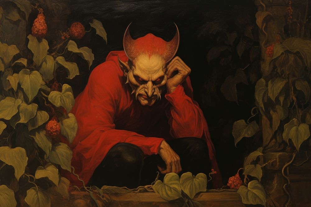 Devil painting art man. | Free Photo Illustration - rawpixel