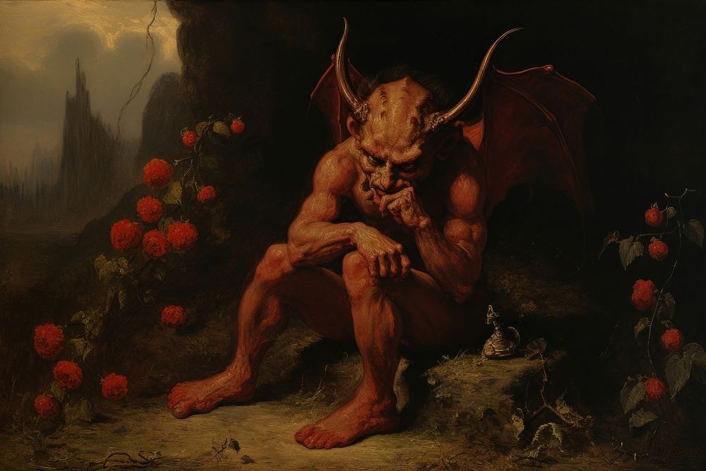 Devil painting art accessories. | Premium Photo Illustration - rawpixel