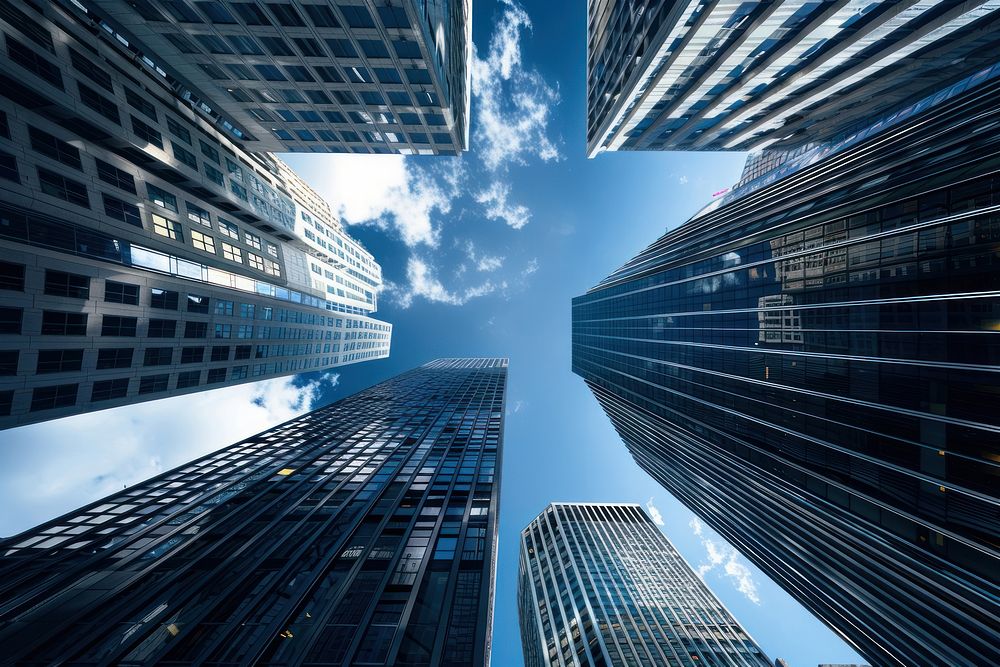 American flag and Modern buildings | Free Photo - rawpixel