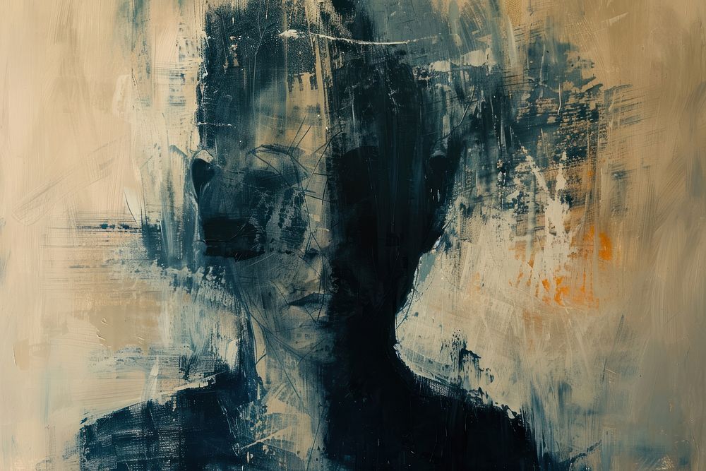 Mental health painting person art. | Free Photo Illustration - rawpixel