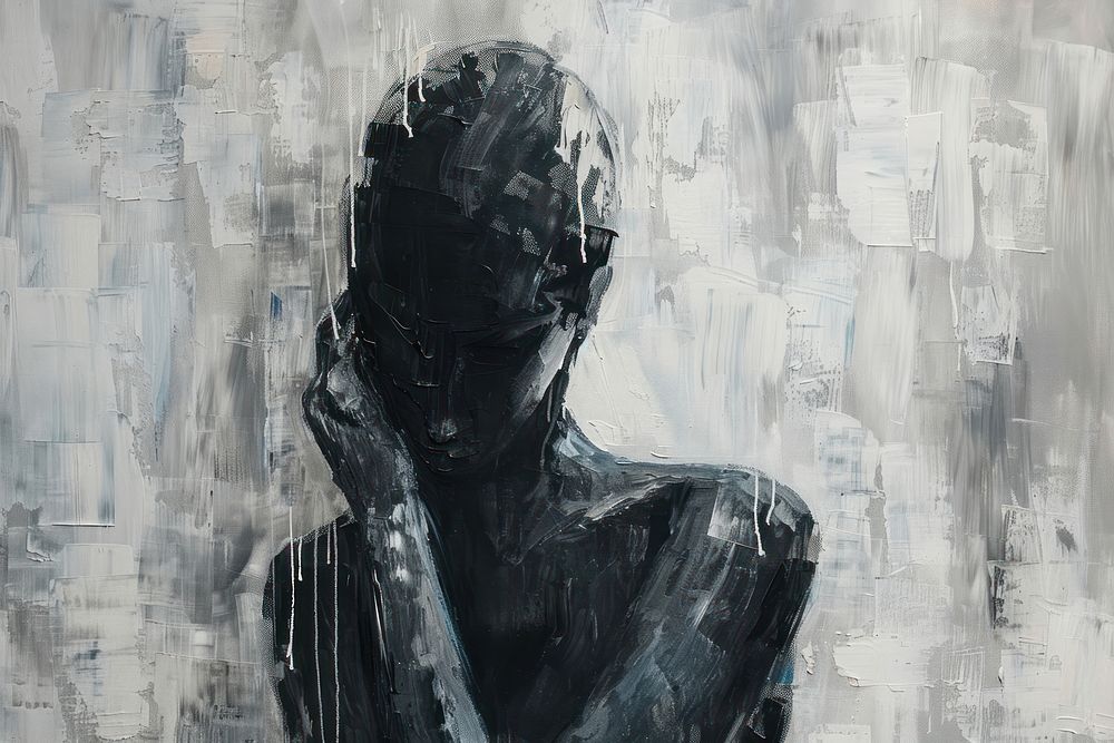 Sadness painting person art. | Free Photo Illustration - rawpixel