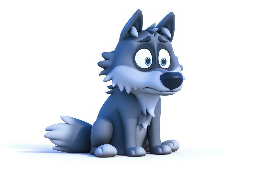 Bored wolf wildlife figurine animal. | Free Photo Illustration - rawpixel