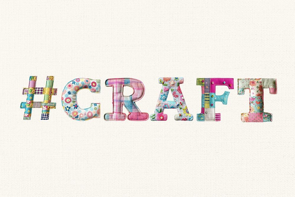 Craft word fabric stitch alphabets | Free Photo - rawpixel