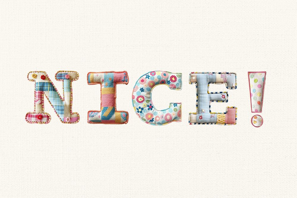 Nice word fabric stitch alphabets | Free Photo - rawpixel