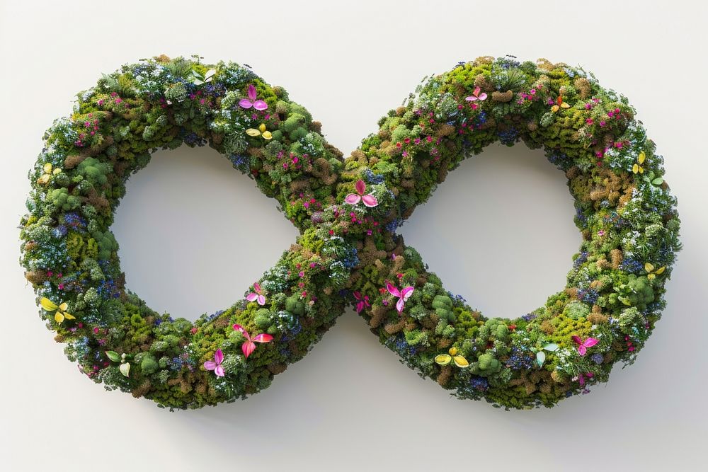 Infinity symbol flower blossom wreath. | Free Photo Illustration - rawpixel