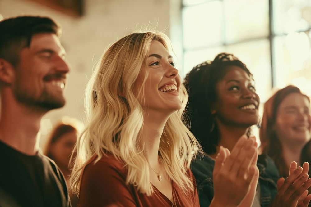 Happy people clapping woman accessories | Free Photo - rawpixel