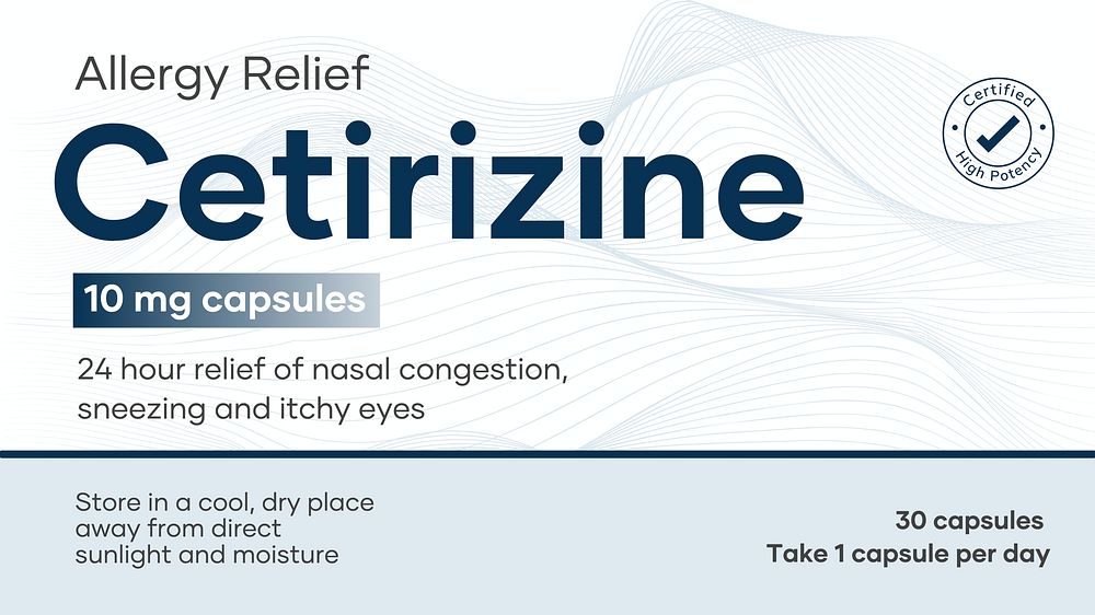 Cetirizine label blog banner template | Free Photo - rawpixel