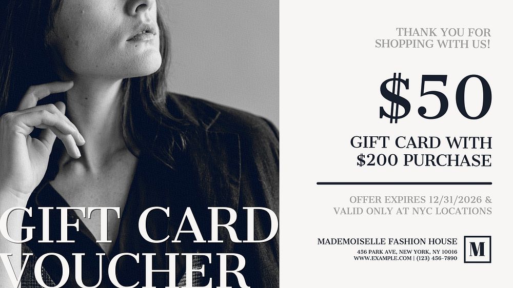Fashion clothing voucher template | Free Photo - rawpixel