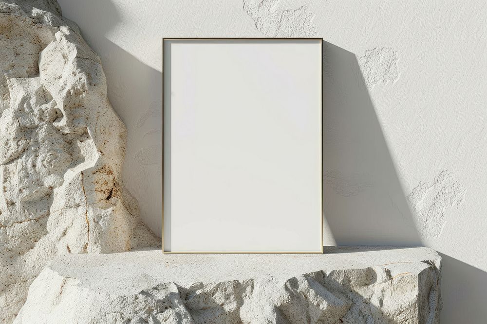 Frame mockup mirror rock white | Free Photo - rawpixel